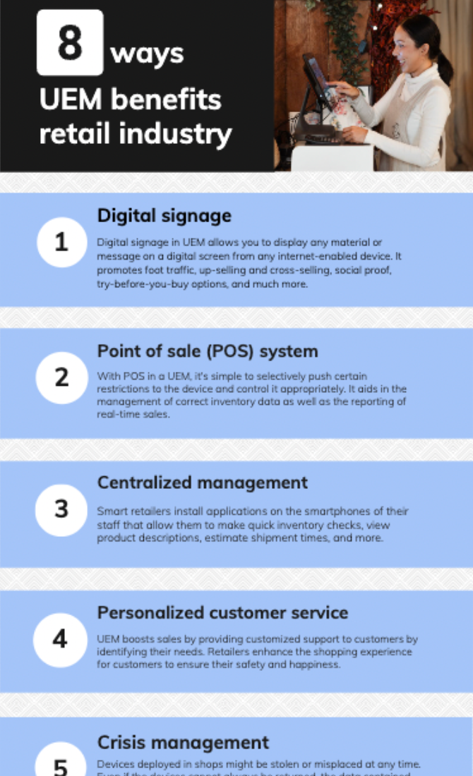 [Infographic] 8 ways UEM benefits the retail industry