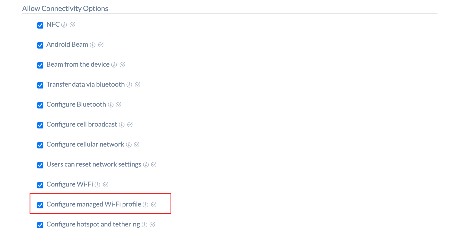 Allow user configuration of managed Wi-Fi profiles - Unified Endpoint ...