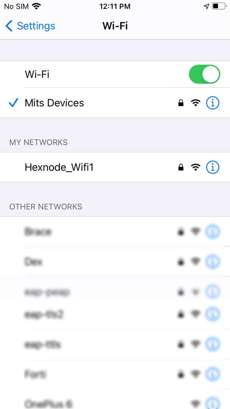 How to set up Wi-Fi for iOS devices? - Hexnode Help Center