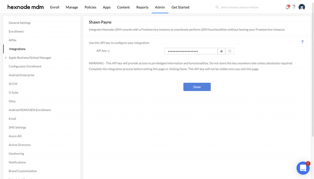 Freshservice integration with Hexnode UEM - Hexnode Help Center
