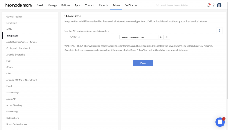 Freshservice integration with Hexnode UEM - Hexnode Help Center