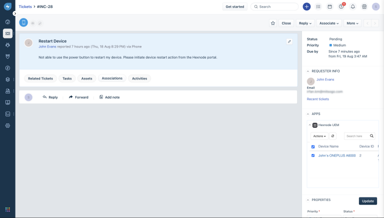 Freshservice integration with Hexnode UEM - Hexnode Help Center