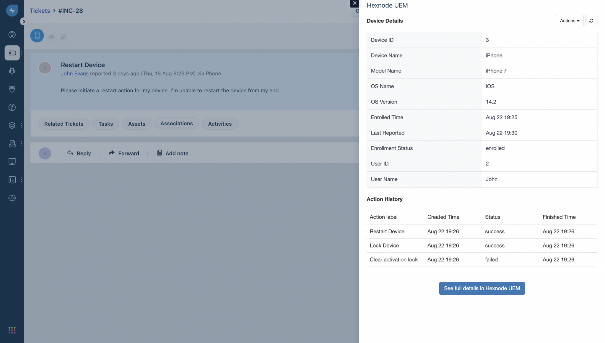 Freshservice integration with Hexnode UEM - Hexnode Help Center