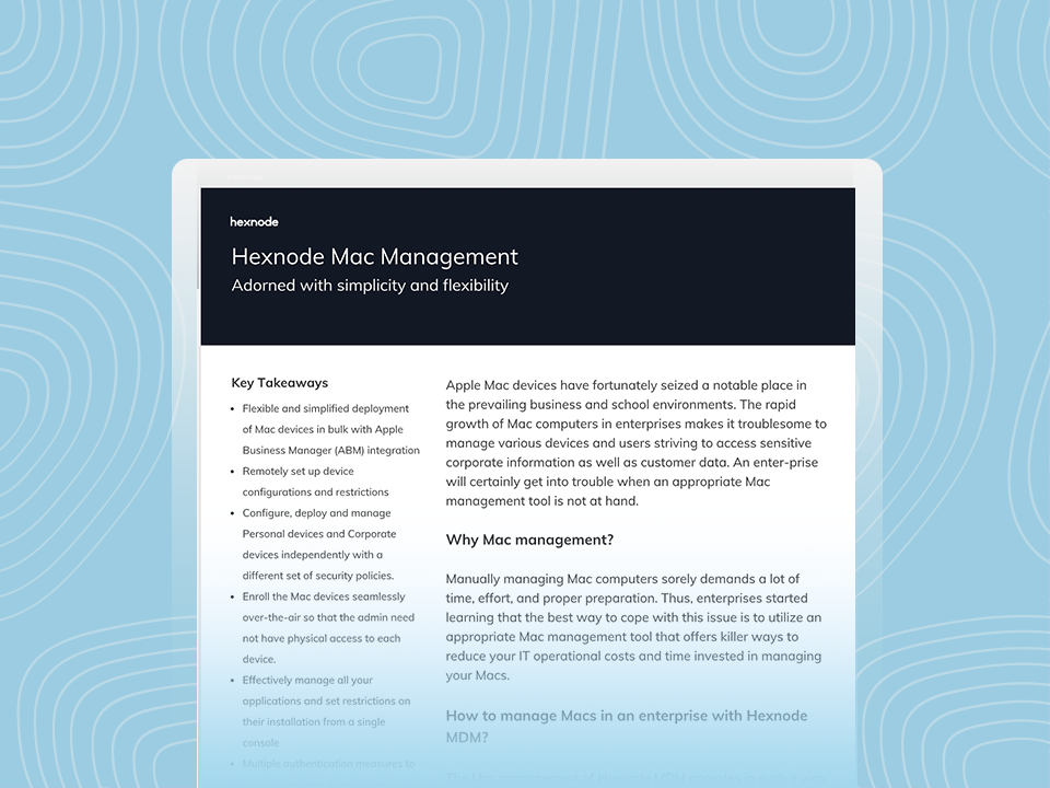 Hexnode Mac Management