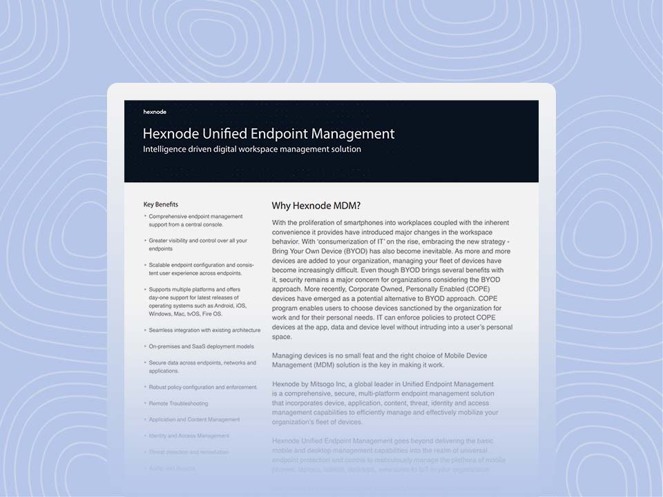 Hexnode Unified Endpoint Management