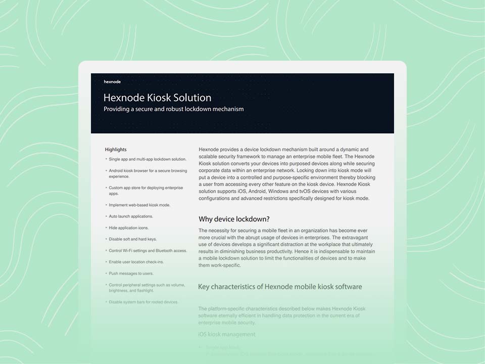 Hexnode Kiosk Solution