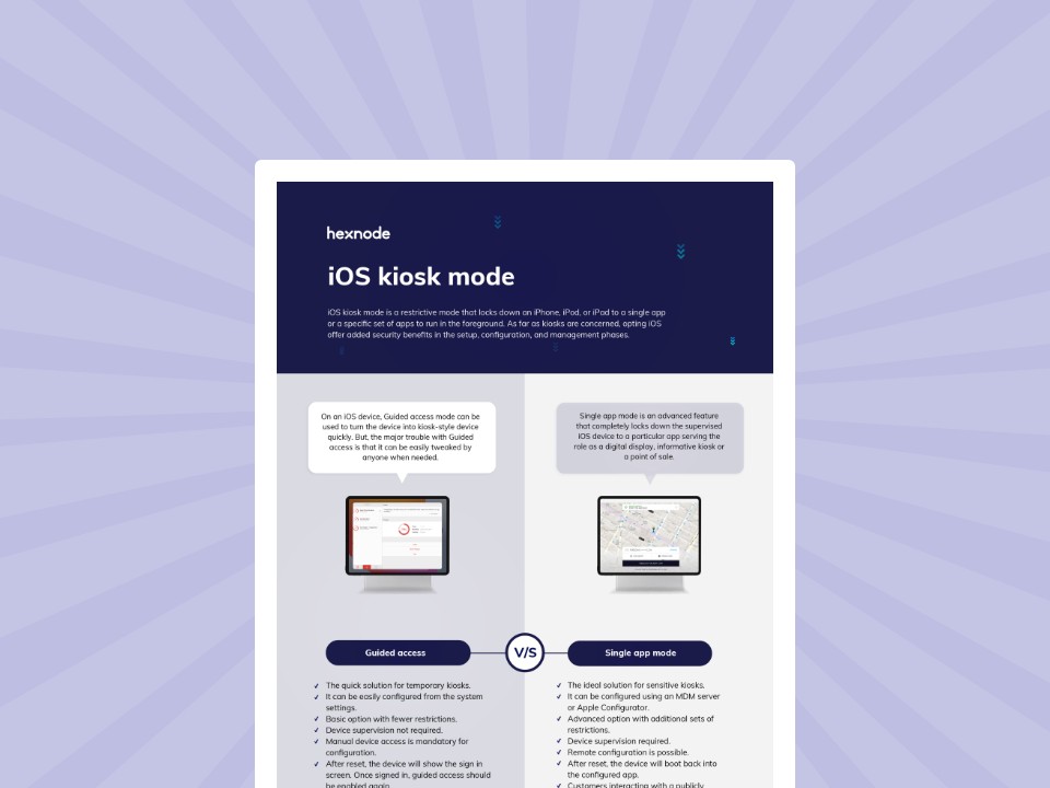 What is iOS kiosk mode?